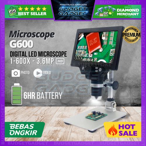 Jual Mikroskop Digital Microscope 3.6MP 600X + Monitor + Metal Stand G600 - Jakarta Barat ...