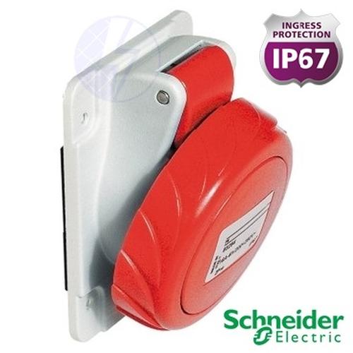 Jual Industrial Socket Panel Mounted 4Pin 32A 400V IP67 Schneider ...