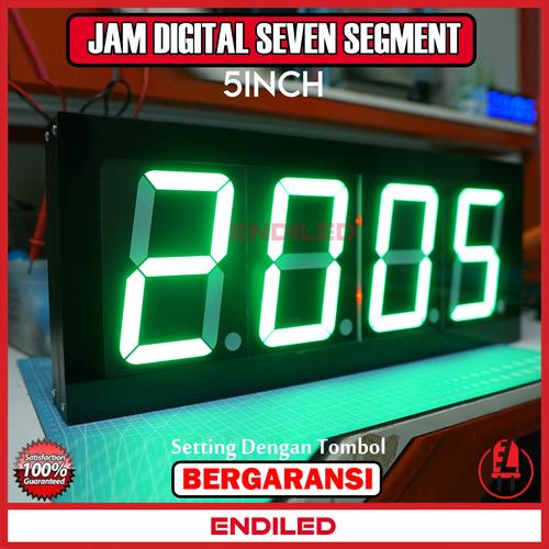 Jual JAM LED DIGITAL SEVEN SEGMENT 7SEGMENT 5INCH - Hijau - Kota Bekasi ...