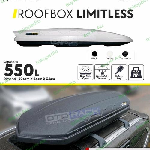 Jual Roofbox Limitless Black White Otorack / Roof Box Bagasi Atas Mobil ...