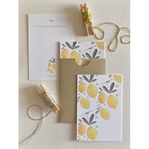 Jual Lemon Greeting Cards/ Lemon Illustration Cards/ Postcards ...