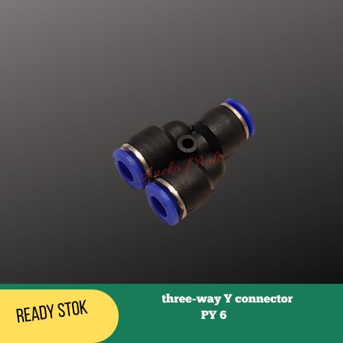 Jual KONEKTOR FITTING SLIP LOCK three way model Y 6 mm PNEUMATIC PY6 ...