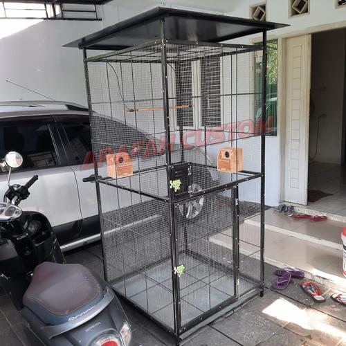 Jual Sangkar Kandang Burung Ternak Lovebird Murai Beo Kenari Besi Besar ...