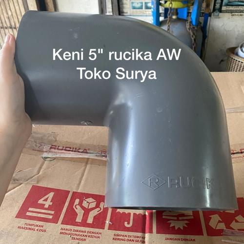 Jual Sambungan Belokan PVC 5 Dim inch PVC Elbow Knee Keni L 5" AW ...