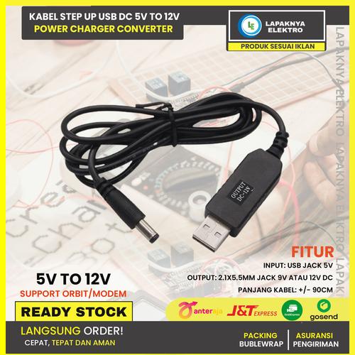 Jual Kabel Step Up USB DC 5v to 12v Power Supply Charger Converter ...