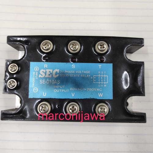 Jual solid state relay 10A 3phase SE010AS 80-280Vac input 80-280Vac ...