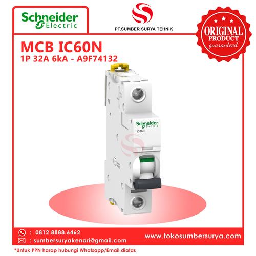 Jual MCB iC60N 1P 32A A9F74132 Schneider - Jakarta Pusat - SUMBER SURYA store | Tokopedia
