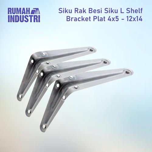 Jual Siku Rak Siku L Dinding Besi Shelf Bracket 4x5 - 12x14 Inch per ...