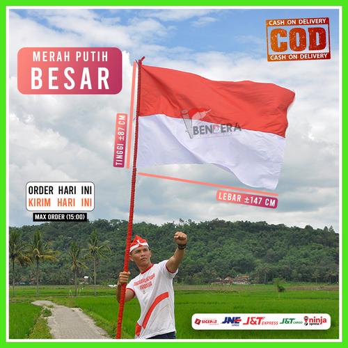 Jual Bendera Merah Putih 150x100 / bendera besar / bendera kantor - Kab ...