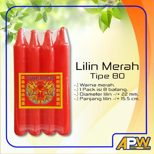 Jual Lilin Sembahyang / Lilin Puja / Lilin Mati lampu Tipe 80 - Merah ...