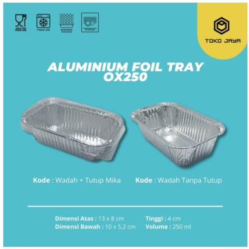 Jual ALUMINIUM FOIL CUP OX 250 + TUTUP / ALUMINIUM FOIL TRAY / READY STOCK - WADAH + TUTUP - Kab ...