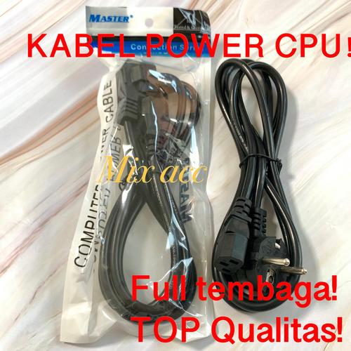 Jual Cable POWER Kabel CPU PC KOMPUTER KE LISTRIK Tebal Premium EU UK ...