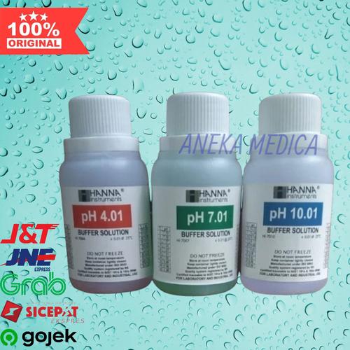 Jual ph hanna buffer solution ph4/ph7/ph10 100 ml - ph 10 - PH 4 ...