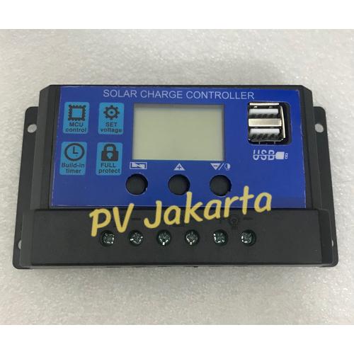 Jual Solar Charge Controller 20A PWM SCC 20A Auto 12V/24V (Biru - Low End) - Jakarta Utara - PV ...