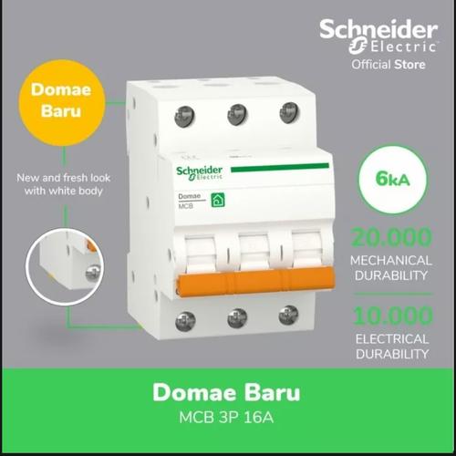 Jual SCHNEIDER MCB 3 PHASE 6A 10A 16A 20A 25A 32A 40A 50A (PILIH VARIAN ) - MCB 3P 16A - Kota ...