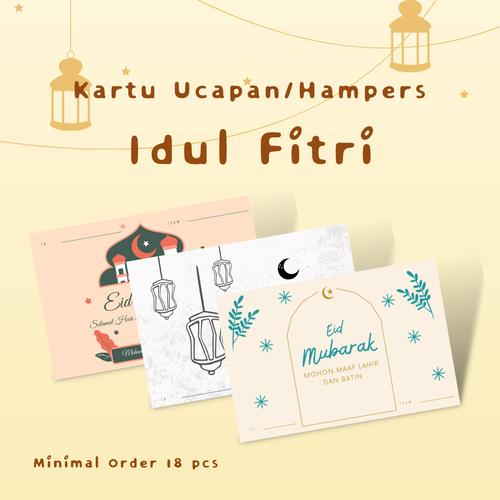 Jual [Ivory 15x10cm] Kartu Ucapan Hampers Lebaran - Kartu Ucapan Idul ...