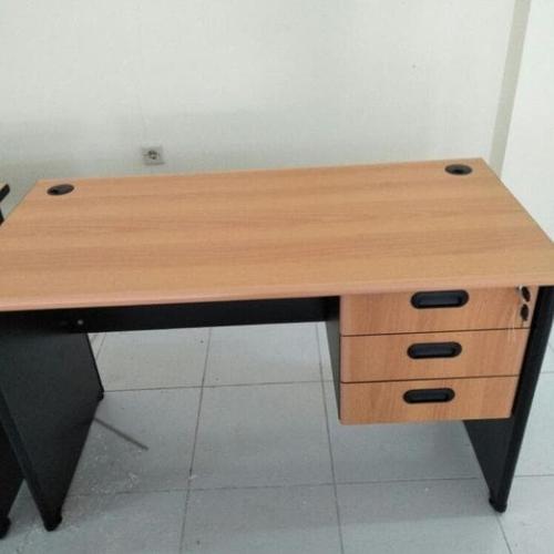 Jual Meja Kantor UNO Classic + Laci Beech / Grey Meja Kerja Staff ...