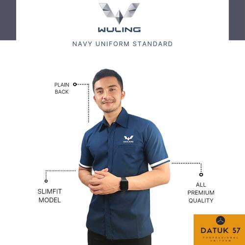 Jual Seragam Kemeja Wuling Navy Lengan Pendek (Pria) - Kab. Bekasi ...