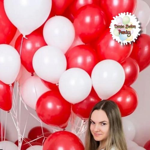 Jual Balon Latex Doff Merah Putih / Balon Merah Putih Per Pack (100pcs ...