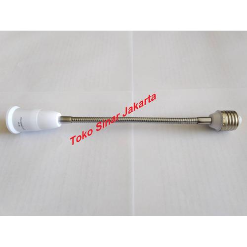 Jual Fitting Lampu E27 Panjang Fleksibel Flexible Sambungan Extension ...