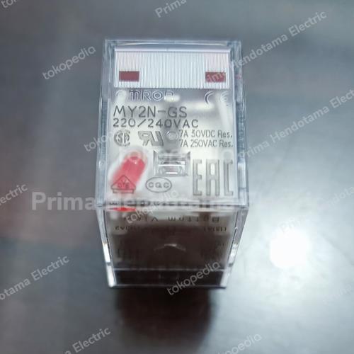 Jual Relay OMRON MY2N 220VAC (Lampu) | Relay MY2N 220V AC 8 Kaki OMRON ...