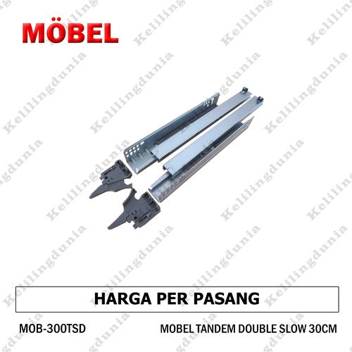 Jual Rel Laci Tanam Tandem 30 CM Merek MOBEL Double Slow Extension ...