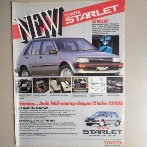 Jual Iklan jadul Mobil Toyota Starlet - original dari majalah lama 1987 ...