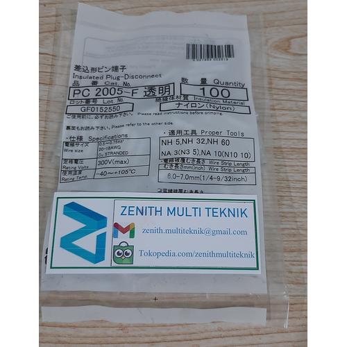 Jual PC CONNECTOR NICHIFU PC2005-F (SOLDERLESS TERMINAL & CONNECTOR ...