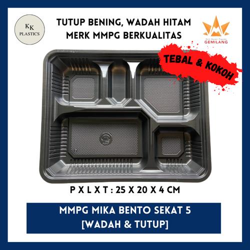 Jual PLASTIK MIKA BENTO SEKAT LIMA + TUTUP| TRAY BENTO | MIKA BENTO ...