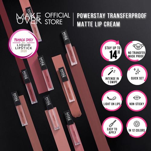 Jual MAKE OVER Powerstay Transferproof Matte Lip Cream | MakeOver ...