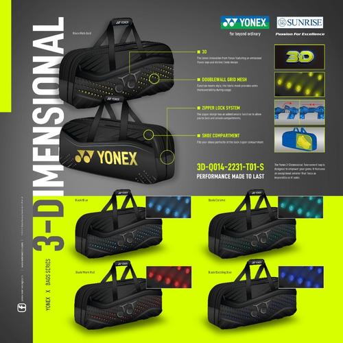 Jual TAS BADMINTON YONEX 3D 2231 TAS YONEX 2231 TAS YONEX 3D ORIGINAL ...