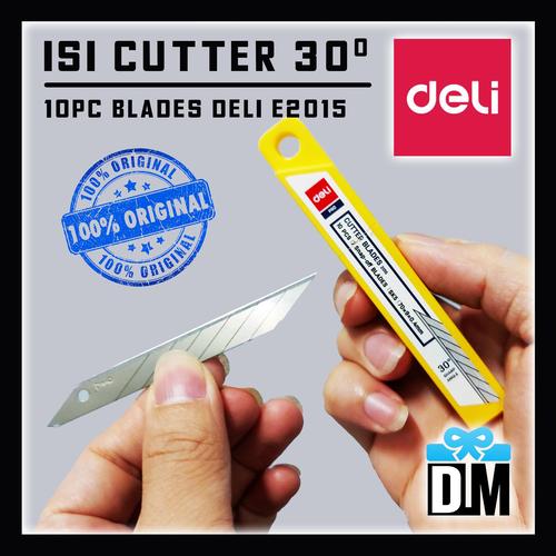 Jual ISI CUTTER 30 derajat tajam Blade Refill Cutter Deli Original bkn ...