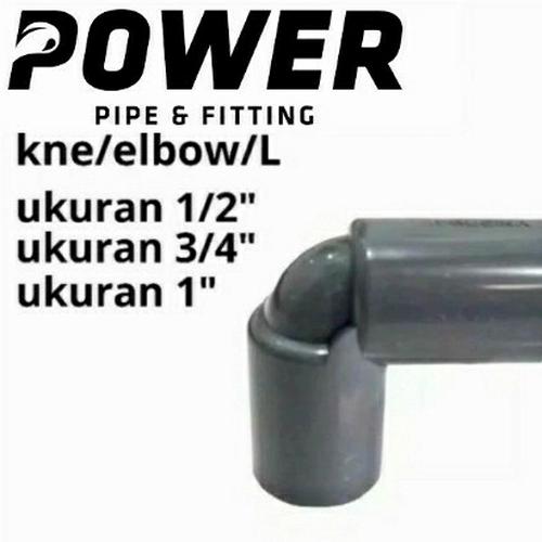 Jual Elbow PVC Elbo Knie Keni Sambungan Pipa Power AW El - 3/4" Inch ...