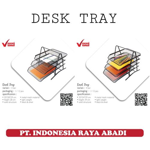 Jual Desk Tray | Rak Susun | Rak Kertas | Rak Dokumen - 4 Tier, BLACK ...