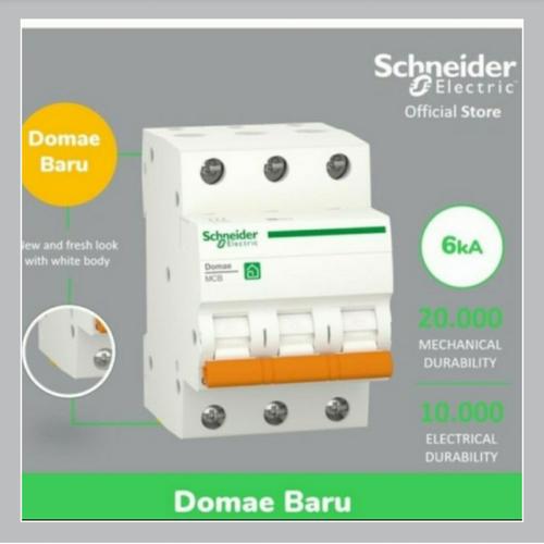 Jual SCHNEIDER MCB 3 PHASE 6A 10A 16A 20A 25A 32A 40A 50A (PILIH VARIAN ...
