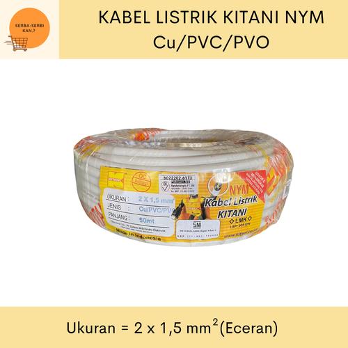 Jual Kabel listrik kitani isi 2x1,5mm2 NYM eceran - Kota Tegal ...