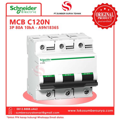 Jual MCB C120N 3P 80A A9N18365 Schneider - Jakarta Pusat - SUMBER SURYA ...