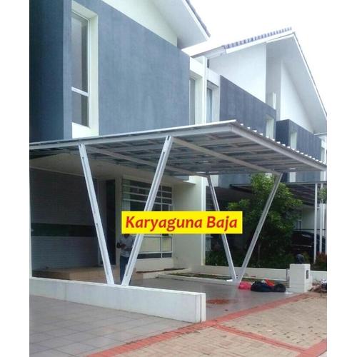 Jual KANOPI BAJA RINGAN ATAP SPANDEK+CAT PUTIH DISCOVERY ALUVIA BINTARO ...