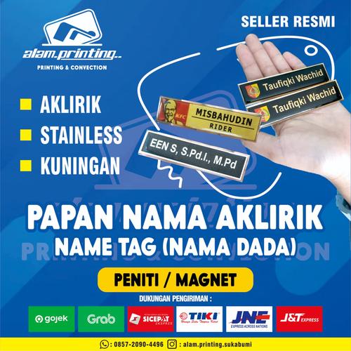 Jual NAME TAG, PAPAN NAMA, PIN NAMA, NAMA DADA | NAME TAG (AKRILIK ...