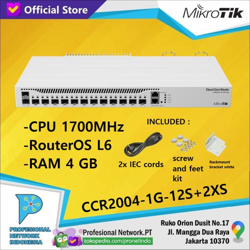 Promo MikroTik CCR2004-1G-12S+2XS Cloud Core Router Cicil 0% 3x ...
