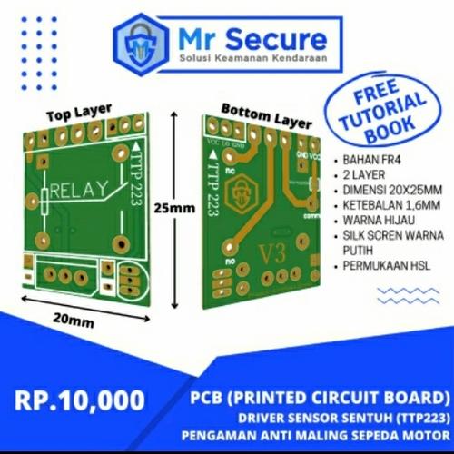 Jual PCB V3 - PCB Untuk Pembuatan Alarm Sepeda Motor / Mobil - TTP223 ...