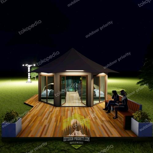Jual Tenda Glamping priority luxury octagonal - Kota Cimahi - outdoor priority | Tokopedia