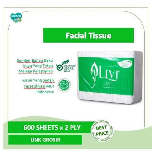 Jual Tissue LIVI ECO Facial Refill 600s / Tissue Facial / Tissue Wajah ...