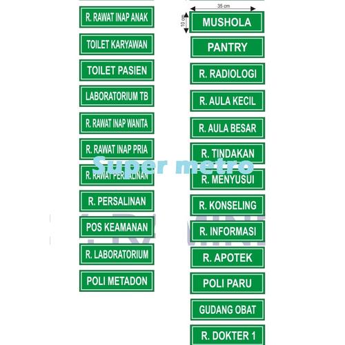 Jual Rambu Sign Nama Ruangan Area - 35cm x 10cm Acrylic - Kota Depok ...