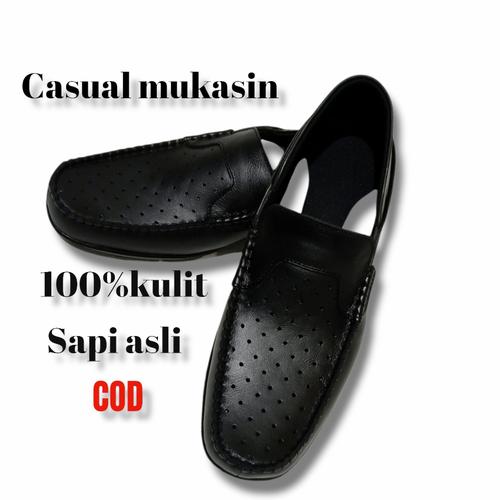 Jual sepatu casual pria original slip on sepatu loafer EXCELL&QUEEN 38 ...
