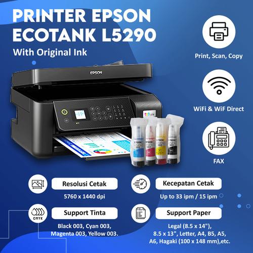 Jual AIO Epson L5290 L5296 Printer Print Scan Copy WiFi Pengganti L5190 ...