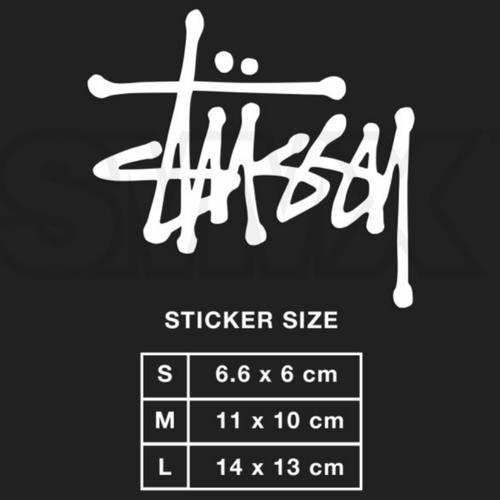 Jual Cutting Sticker Stiker Stussy - Putih, L = 14 x 13 - Kota Bekasi ...