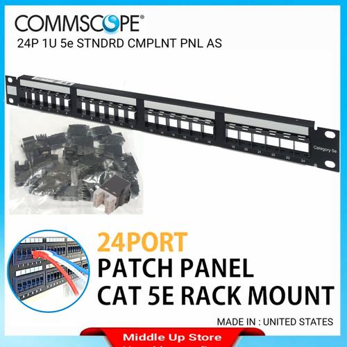 Jual Commscope Patch Panel 24 Port Cat 5e Rack Server - Jakarta Pusat ...