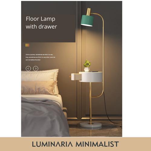 Jual Retro Side Table Standing Lamp Lampu Berdiri Baca Hias Minimalist ...