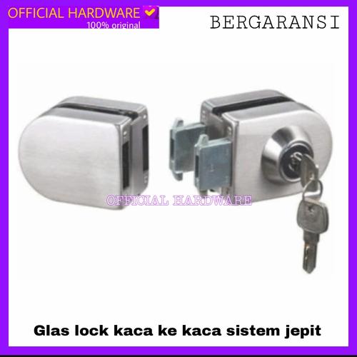 Jual glass lock kunci kaca ke kaca sistem jepit grendel pintu kaca double - Jakarta Barat - GRC ...